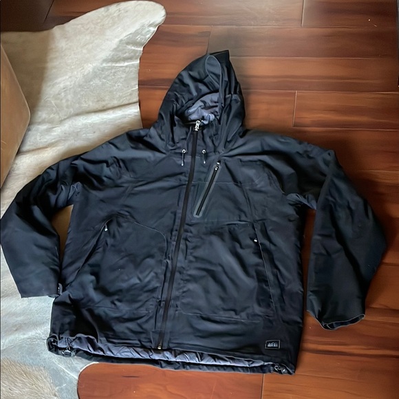 REI | Jackets & Coats | Rei Elements Mens Black Hooded Jacket | Poshmark